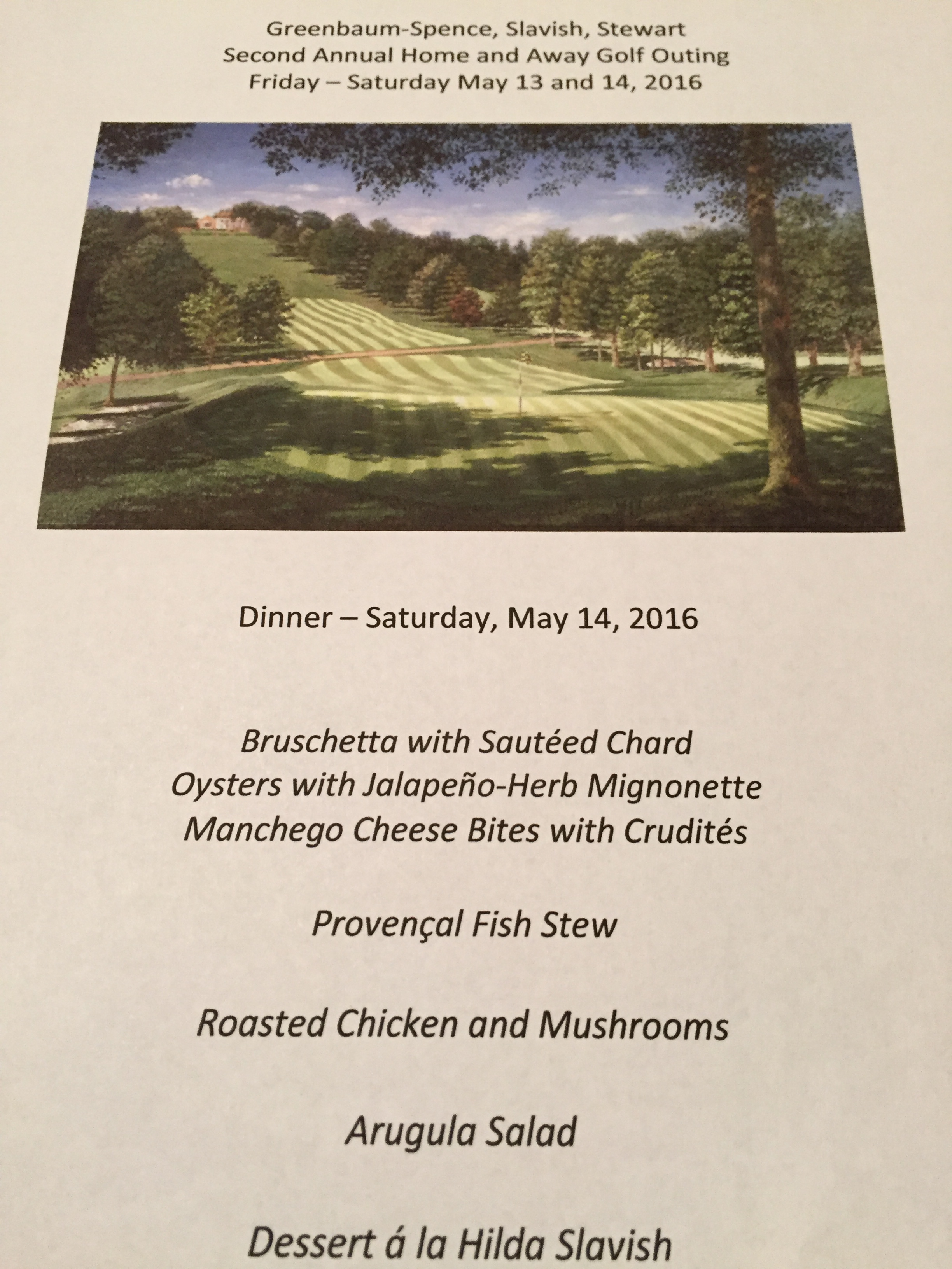 Food, Good Golf, and Great Friends – and Ina Garten | whatwecookedlastweek